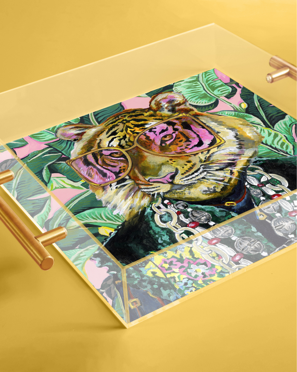 TOBY THE TIGER LARGE TRAY – TresChicTexas